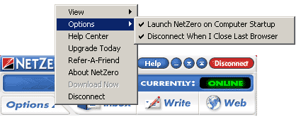 NetZero Support - Using Pop-up Menus- Mobile Broadband, DSL, Dial-Up ...